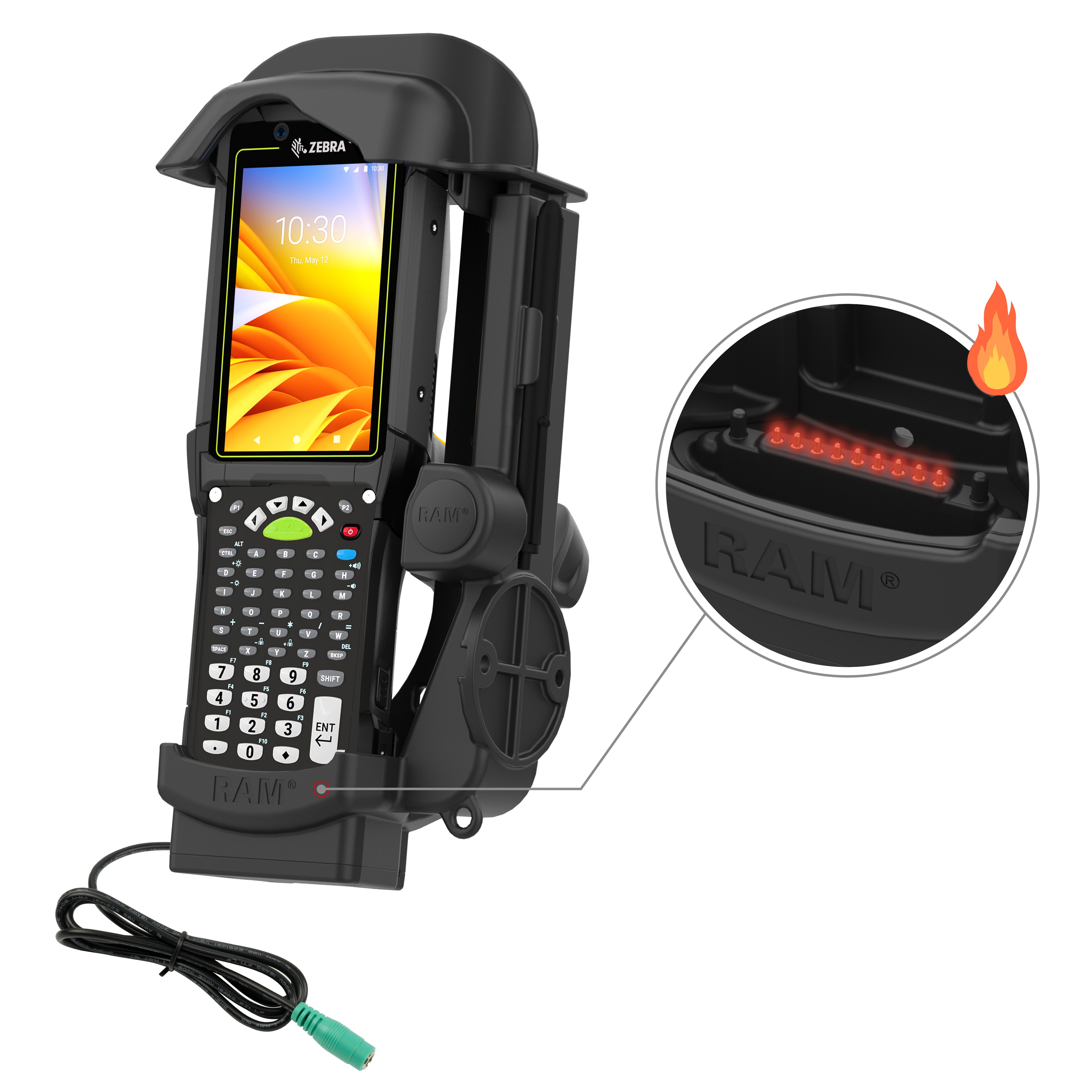 RAM® Powered Dock for Zebra MC9400 & MC9300 - Heated Pins – RAM Mounts UK