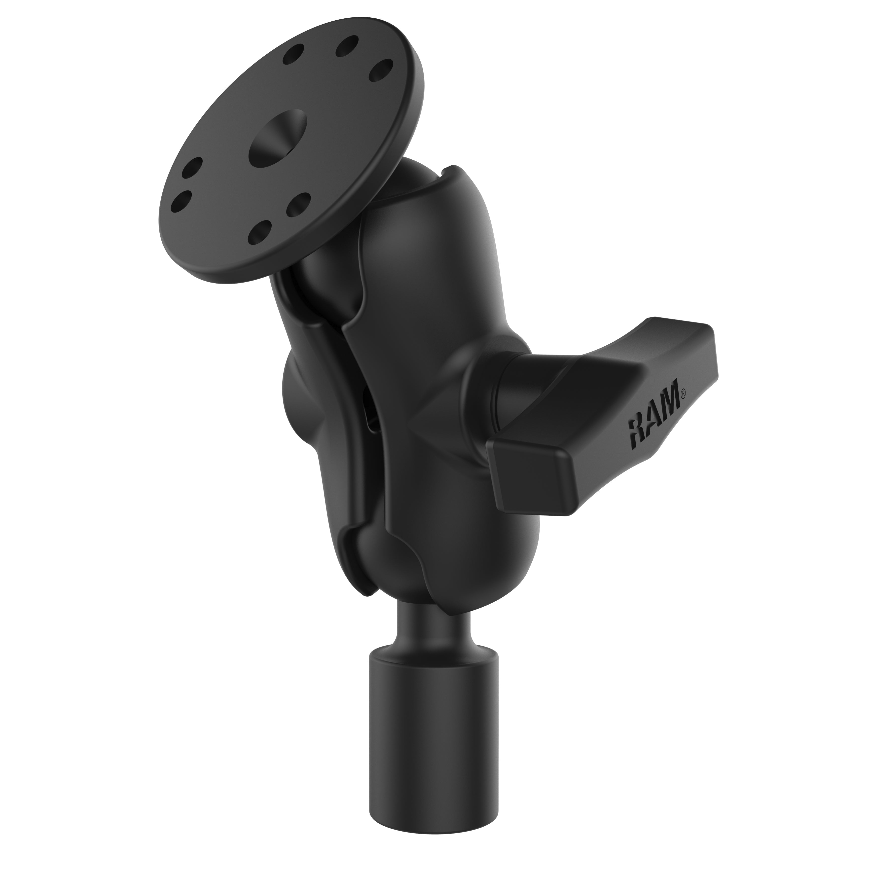 RAM® Short Double Ball Mount with Round Plate and 1/2" NPT Thread – RAM ...