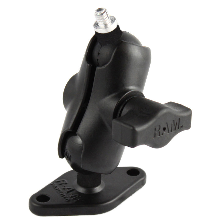 RAM® Double Ball Mount with Diamond Plate and 1/4"-20 Stud - Short ...