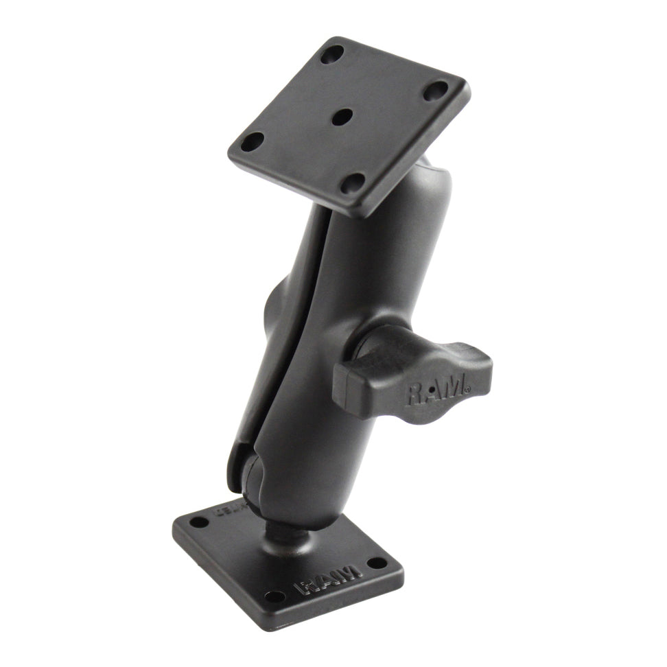 RAM® Drill-Down Double Ball Mount with Rectangle AMPS Plates - Medium ...