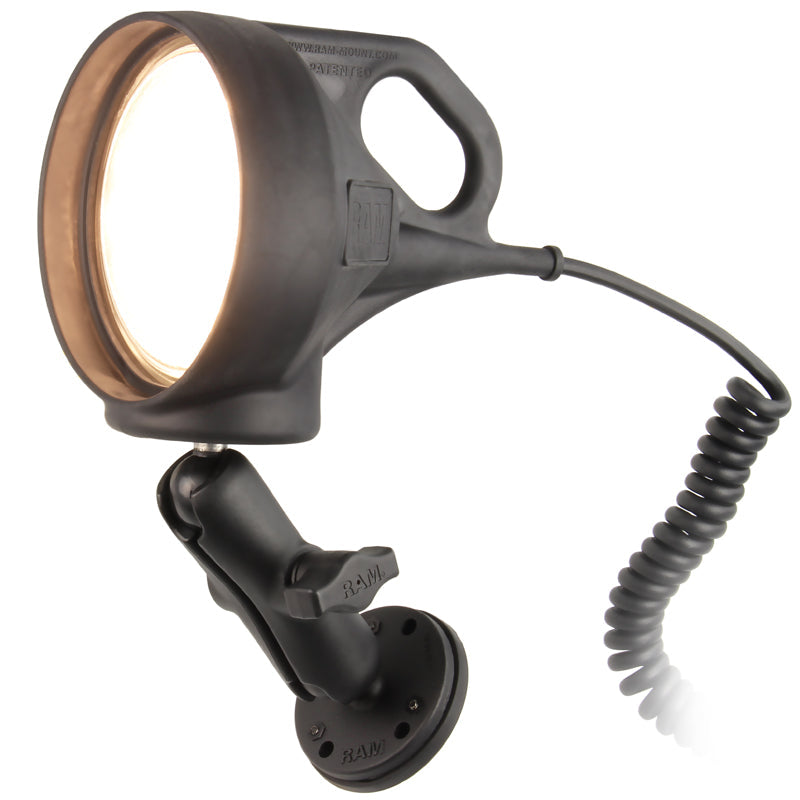 RAM® Magnetic Double Ball Mount with LED Spotlight – RAM Mounts UK