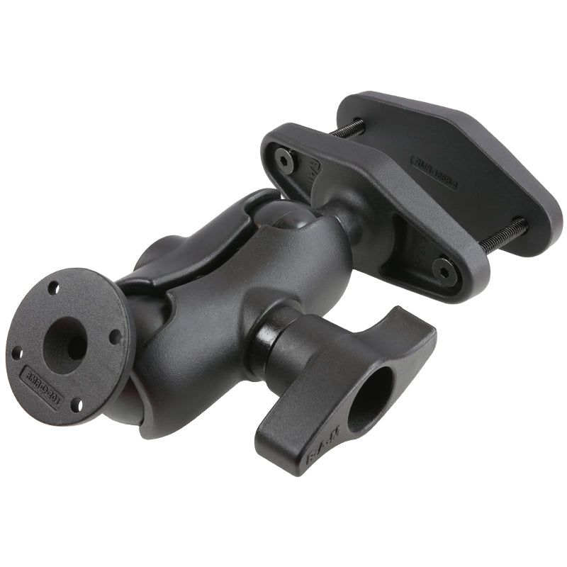 RAM® 4" Square Post Clamp Mount with Round AMPS Plate - D Size – RAM ...