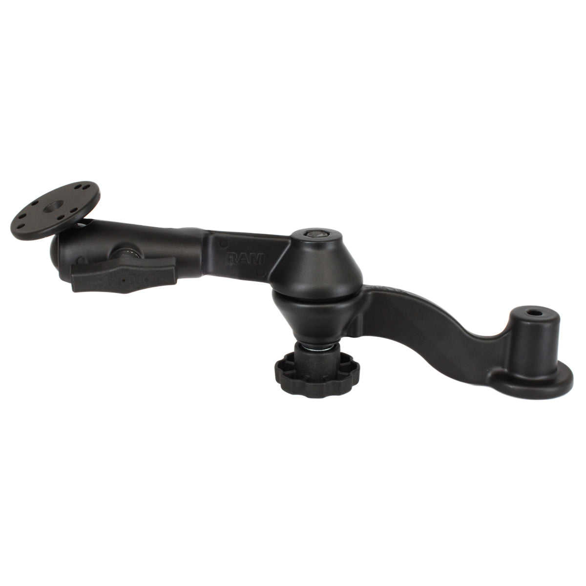RAM® 12" Curved Double Swing Arm with Socket Arm & Round Plate – RAM ...