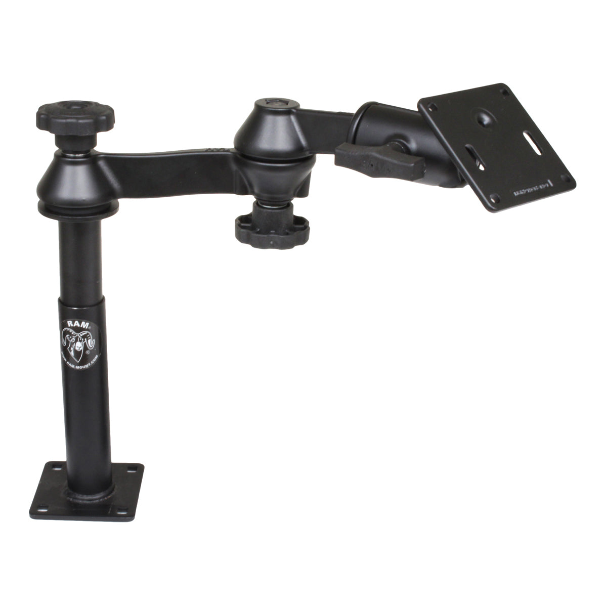 RAM® Tele-Pole™ with 4" & 7" Poles, Swing Arms & 75x75mm VESA Plate ...