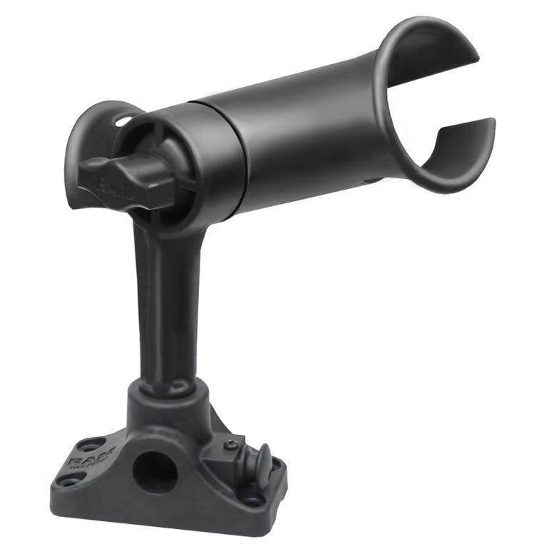 RAM® Tube Jr.™ Rod Holder with Bulkhead/Flat Surface Base - 4" Post ...