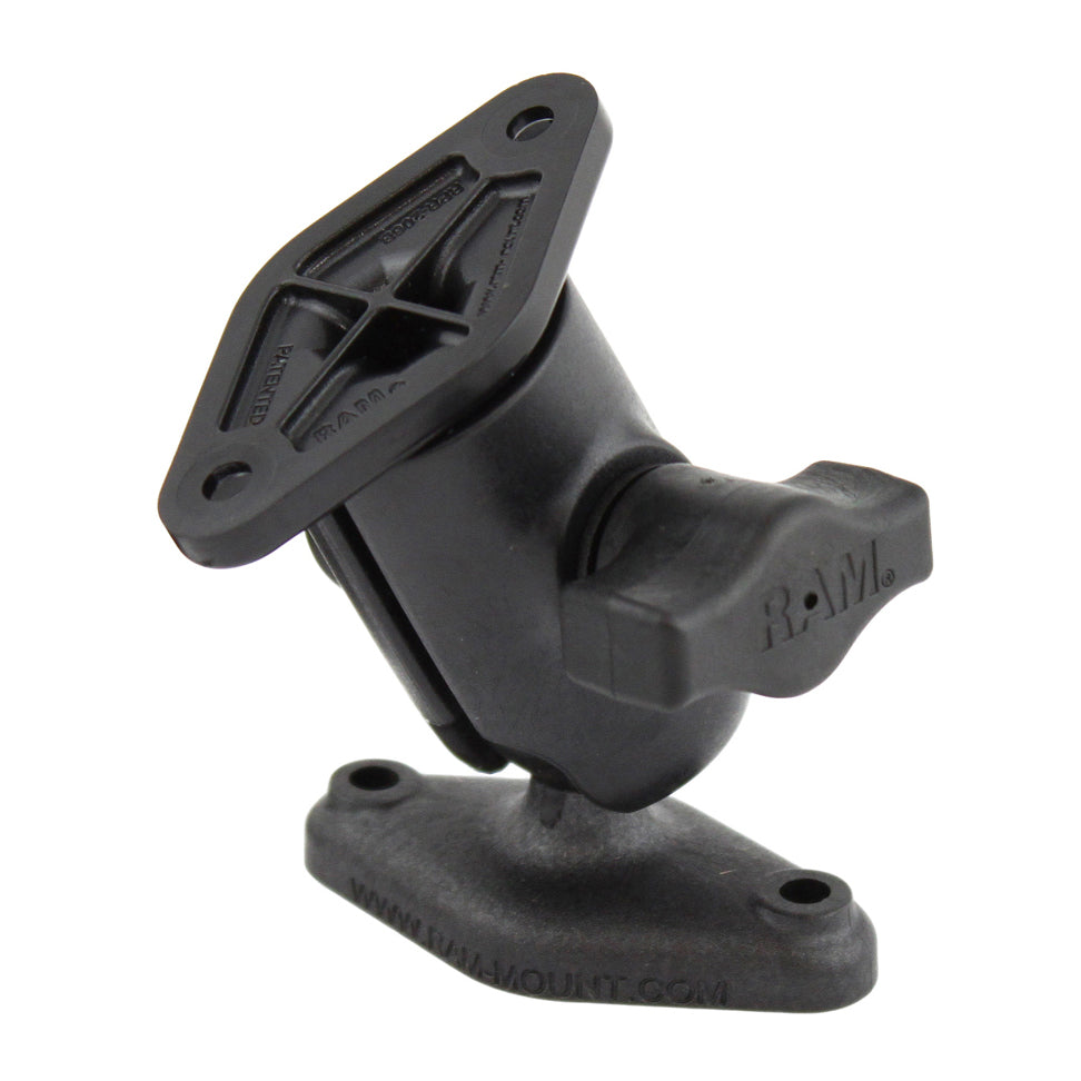 RAM® Composite Single Ball & Swivel Mount with Two Diamond Plates – RAM ...