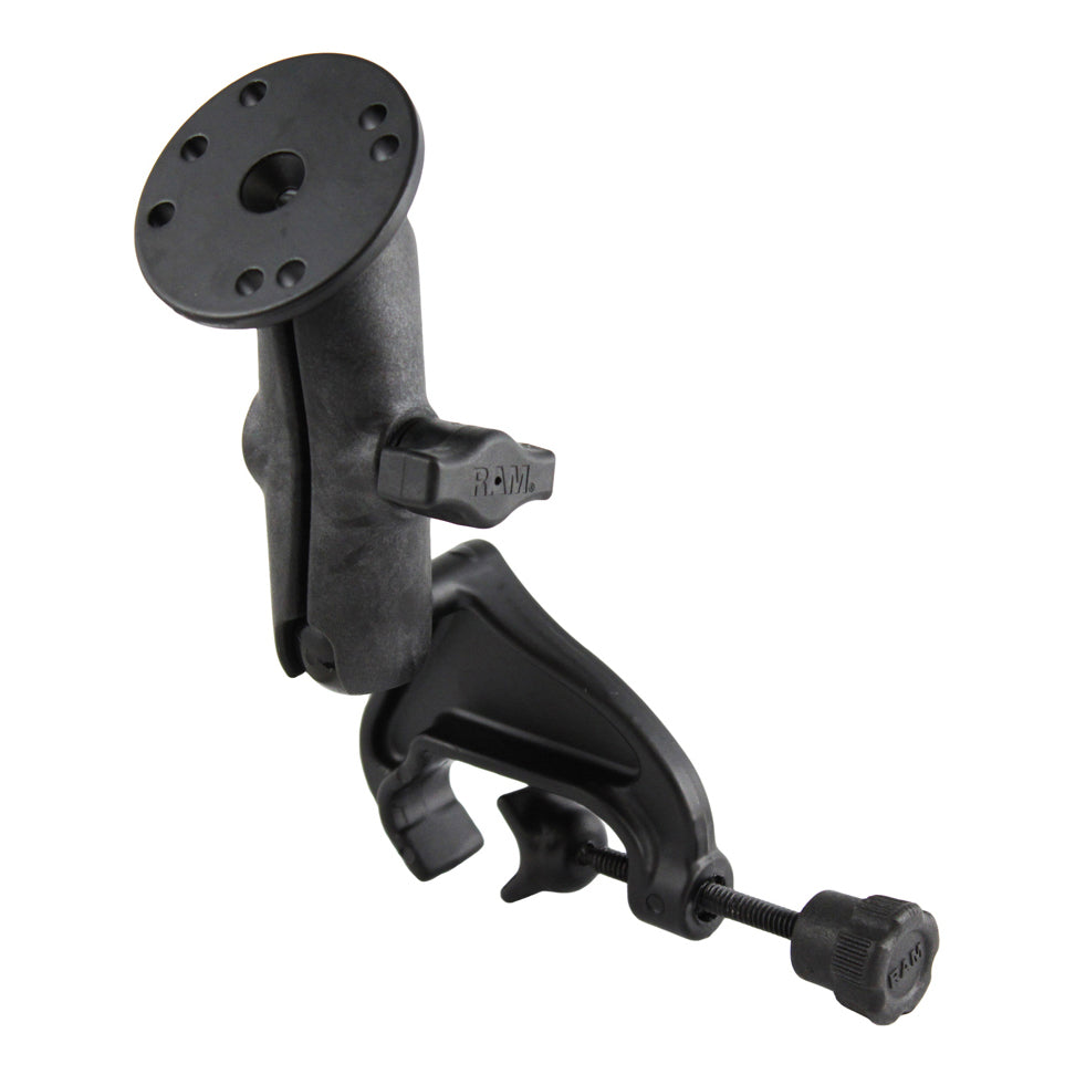 RAM® Yoke Clamp Mount with Composite Socket Arm & Aluminum Round Plate ...