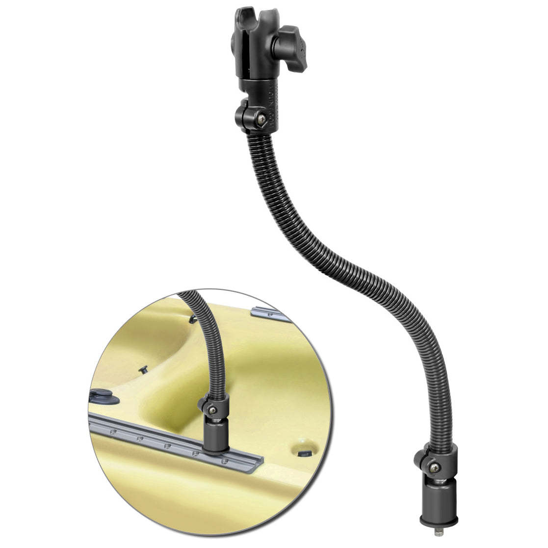 RAM® Flex-Rod™ 18" Single Socket Arm with Track Base – RAM Mounts UK