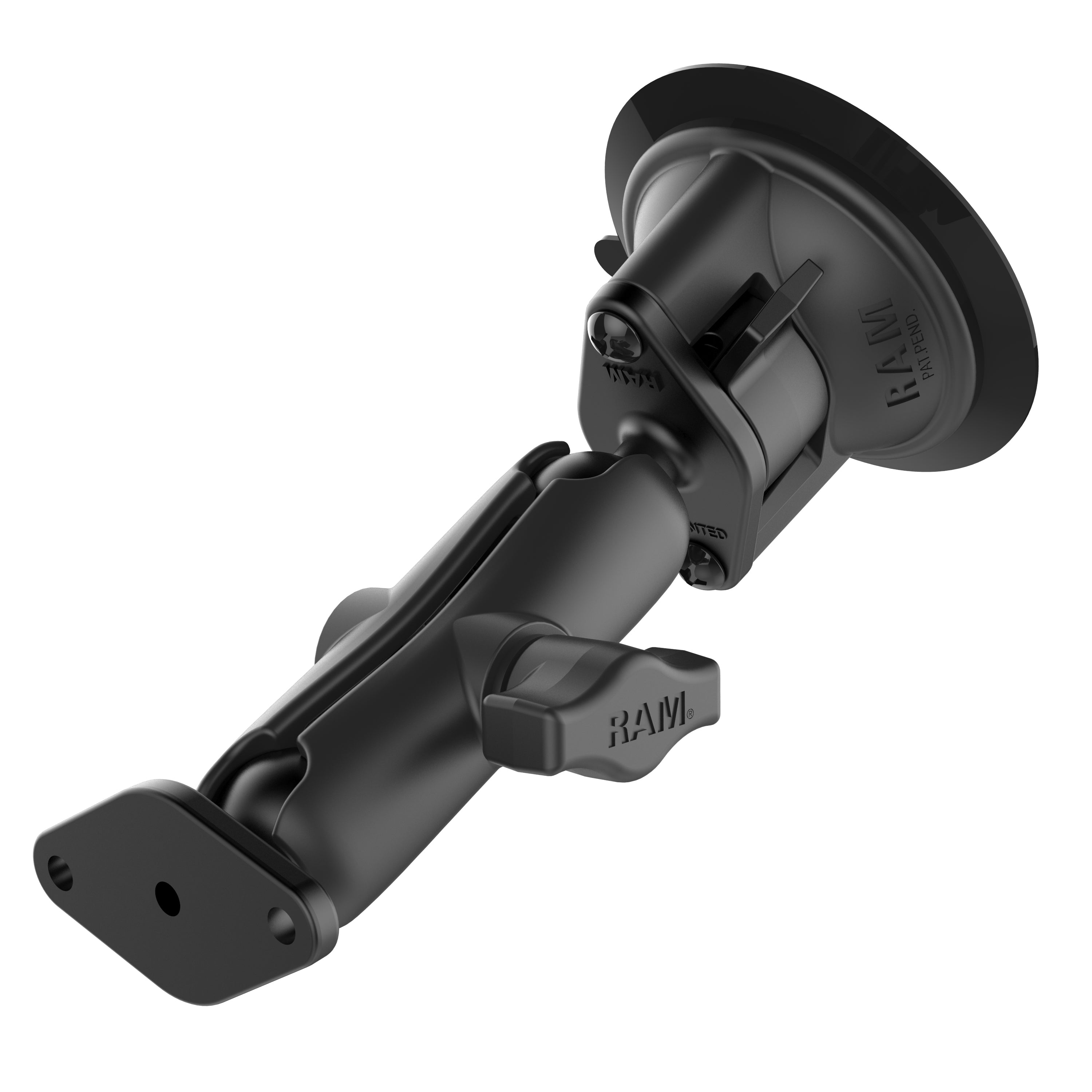 RAM® Twist-Lock™ Suction Cup Double Ball Mount - Medium – RAM Mounts UK