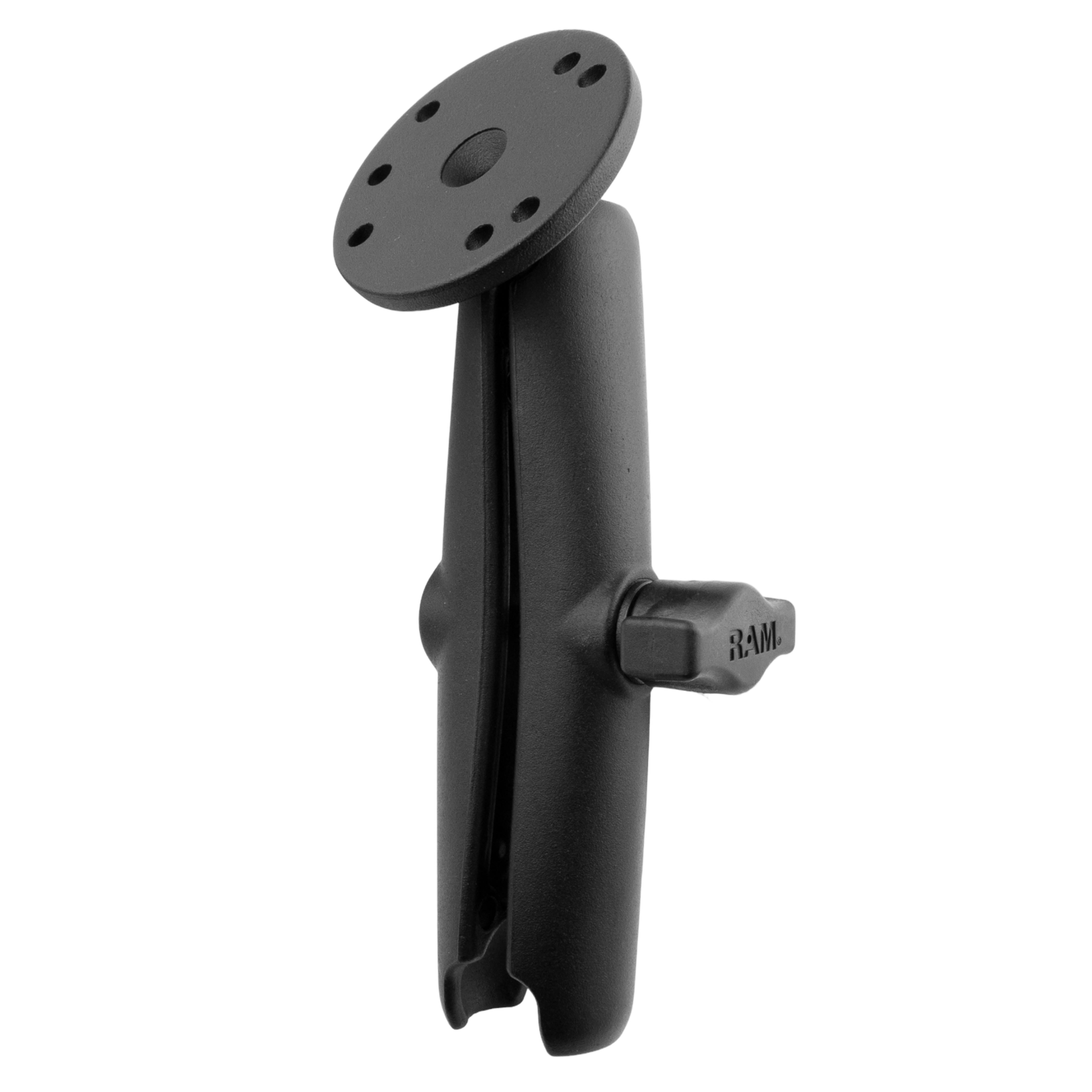RAM® Double Socket Arm with Round Plate - B Size Long – RAM Mounts UK