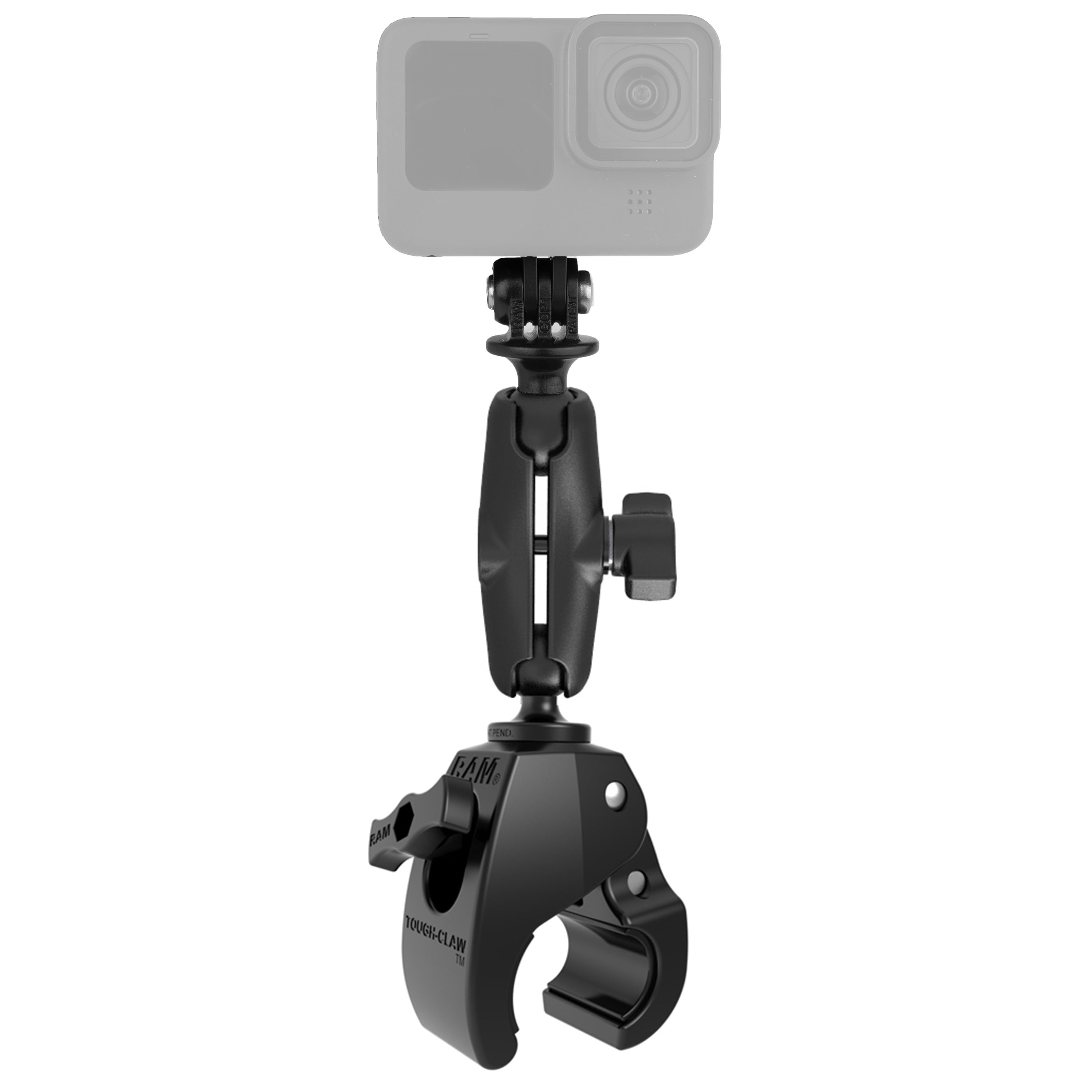 RAM® Tough-Claw™ Medium Clamp Mount with Universal Action Camera Adapt ...