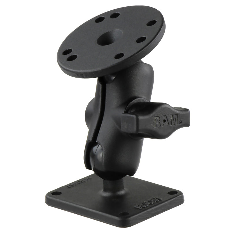 RAM® Double Ball Mount with Round Plate and 2" x 2.5" Plate – RAM Mounts UK